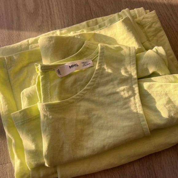 Mango | Tops | Citron Matching Set Size Small | Poshmark